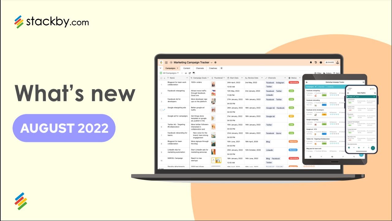 What's new in August 2022 | Stackby Updates