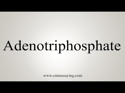 How To Say Adenotriphosphate