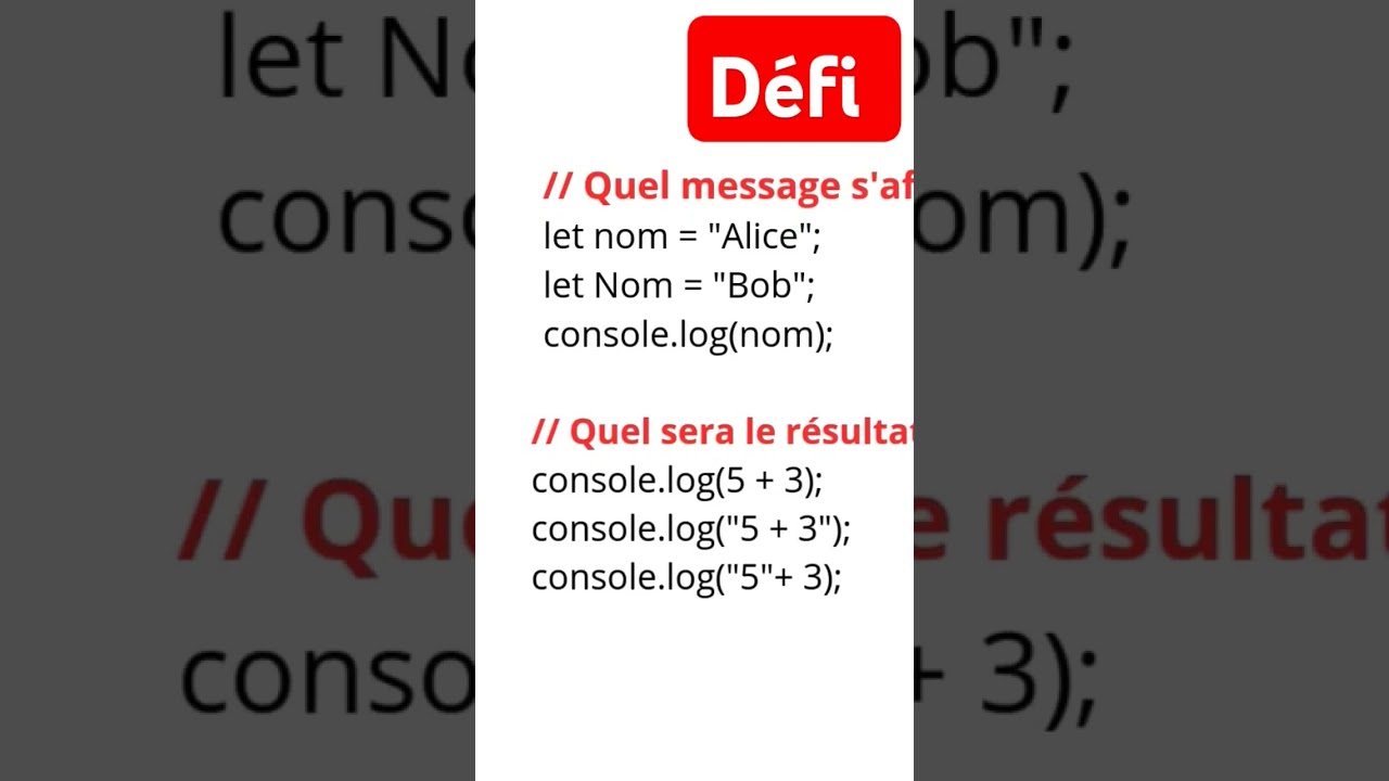 Défi exercice Algorithme et programmation informatique pour débutants #programmation