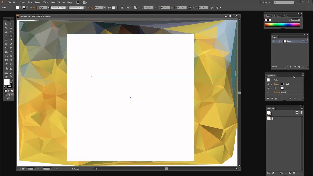 Illustrator - Triangle Vector Backgrounds - Poly Art effect ***NEW LINKS IN PINNED COMMENT***