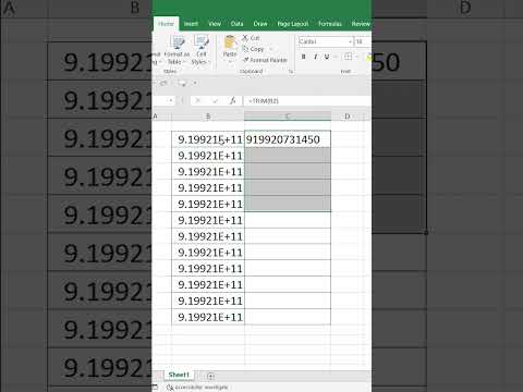 Convert Scientific Notation to Numbers in Excel
