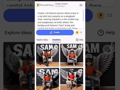 How to create 3D ai wing name image's| bing image tutorial| trending wing name images #chatgpt #bing