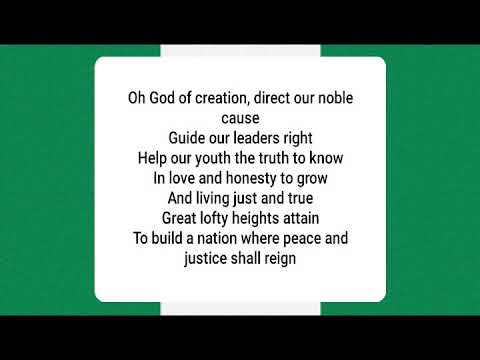 second stanza of Nigerian National Anthem