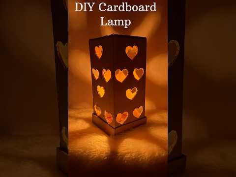 DIY Cardboard Lamp 🛋️ | Cardboard Lampshade Craft Idea | Waste Material Craft Idea #cardboardlamp