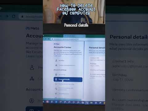 delete facebook account on computer