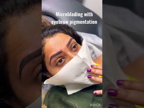 Microblading with eyebrow pigmentation #viralvideo #viral #microblading #pmu