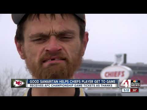 Homeless man helps Chiefs player Jeff Allen make it to playoff game