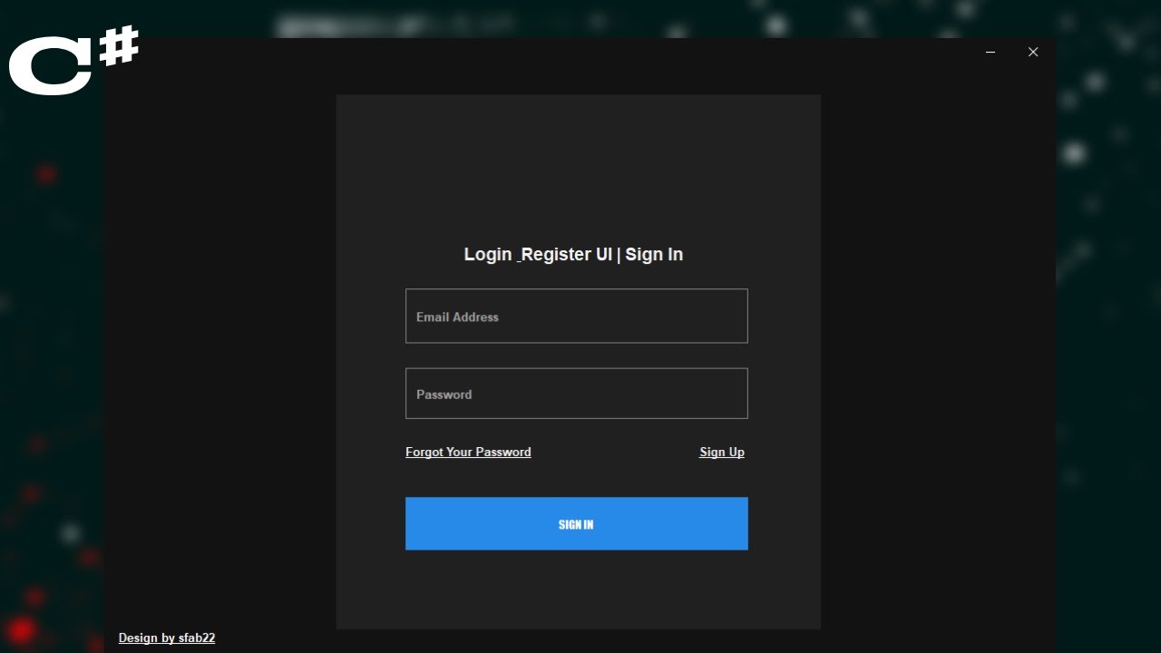 C# | Login & Register Window | Modern Design UI [With Source Code]