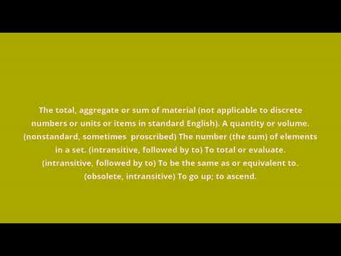 what is the meaning of amount.