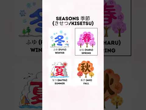 Seasons in Japanese #shorts
