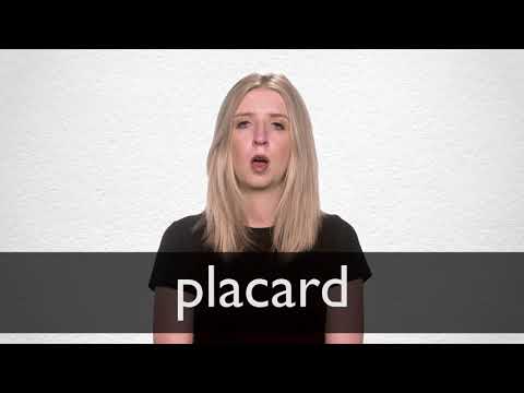 PLACARD definition and meaning | Collins English Dictionary