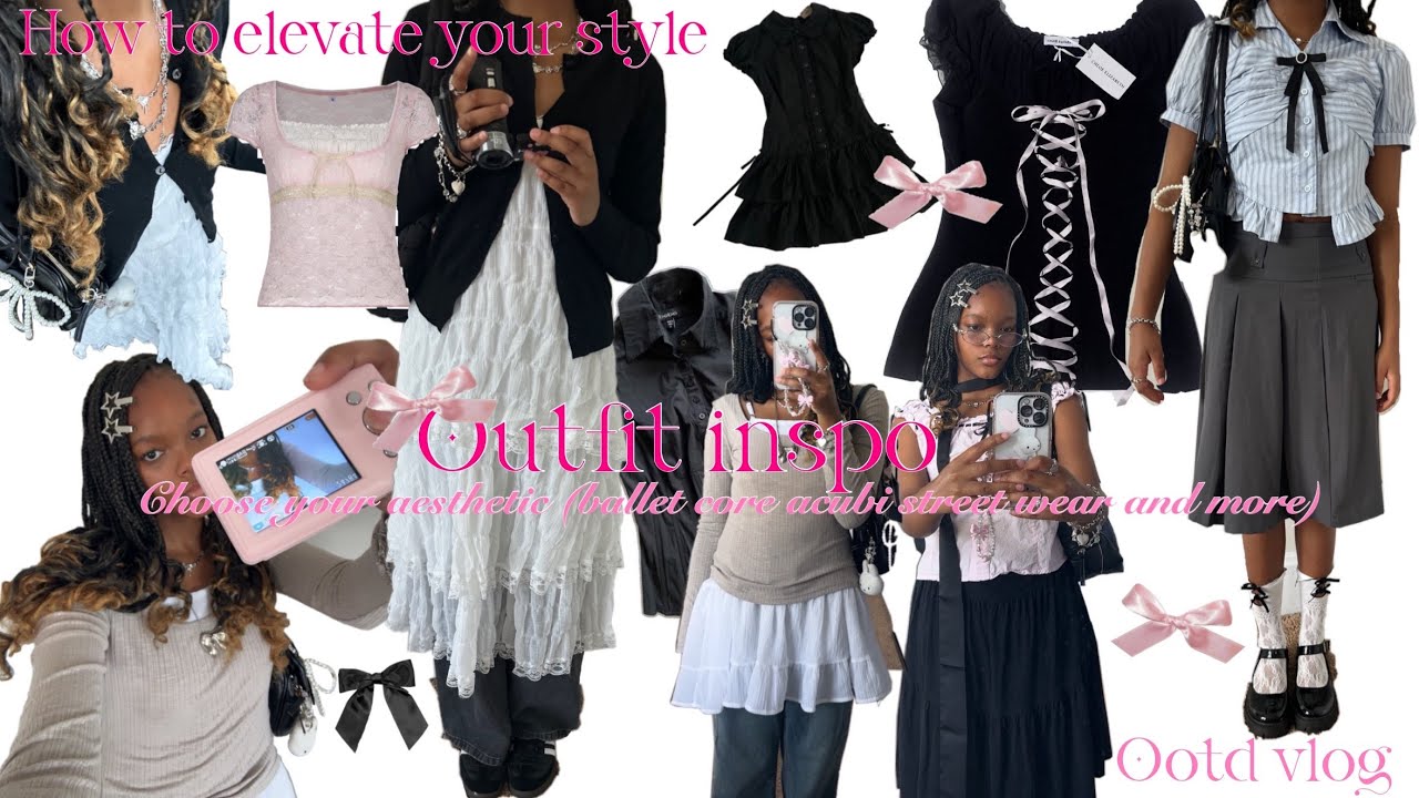 Outfit inspo 🎀 | how to elevate your style (ballet core, acubi & streetwear)