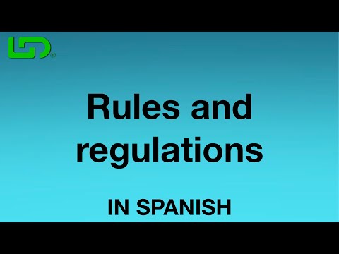 Learn Spanish Daily: How To Say (Rules and regulations) In Spanish - Quick and Easy!