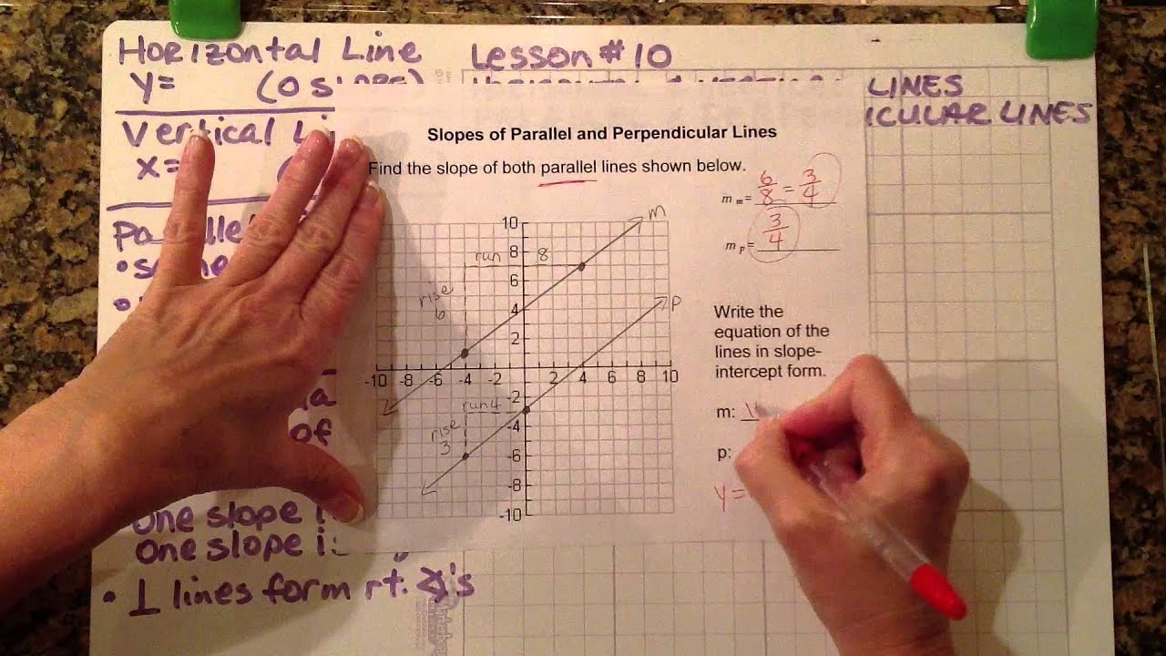 Deborah Neill Geometry Lesson #10  Horizontal and Vertical Lines, Parallel and Perpendicular Lines