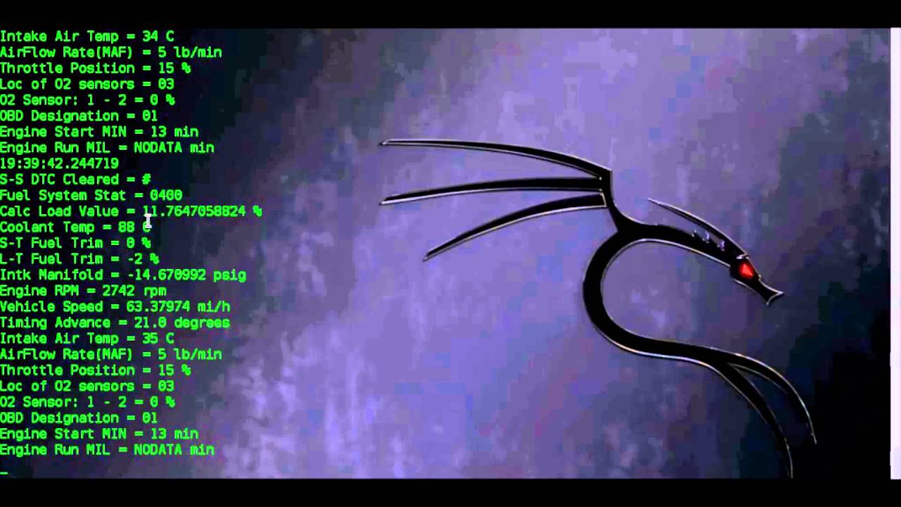 Pyobd Live Data capture