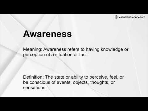 Awareness Meaning