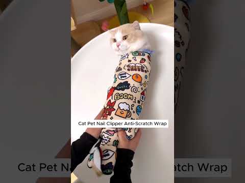 Easily Trim Your Cat’s Nails with the Anti-Scratch Nail Clipper & Restraint Wrap!