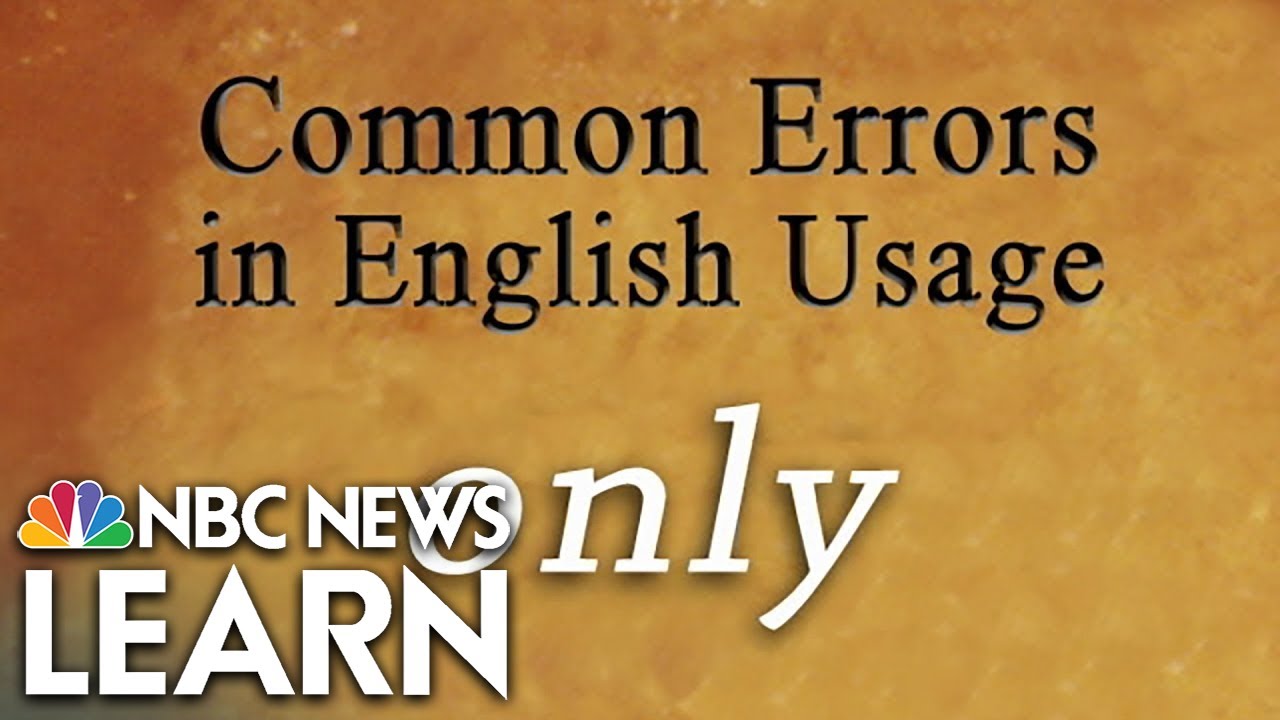 Common Errors in English: Only