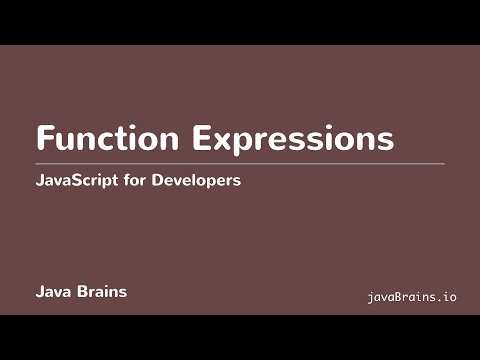 JavaScript for Developers 34 - Function Expressions