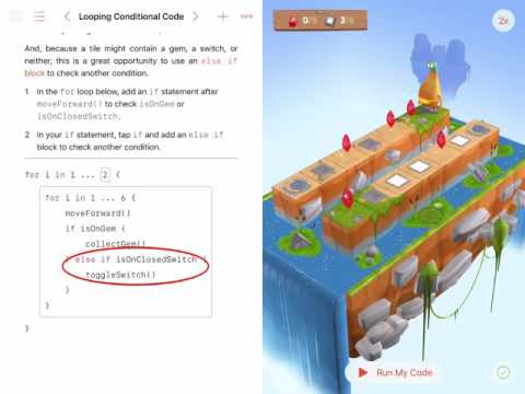 Swift Playgrounds iPad app - Looping Conditional Code