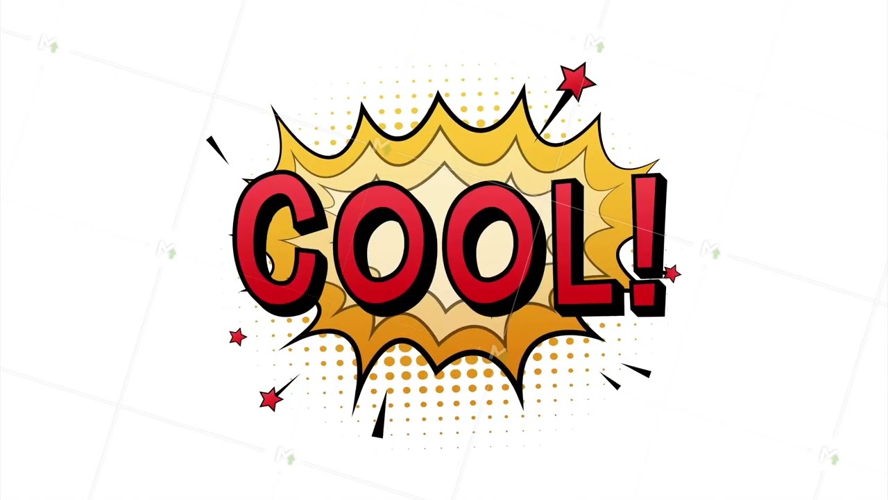 Comic speech bubbles with text Cool. Vintage cartoon illustration. Symbol, sticker tag, special