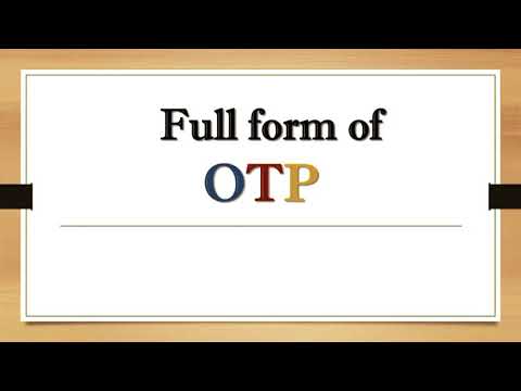 What is Full Form of OTP.?? Did You Know Full Form of OTP.? #otp #otpfullform #Otpshortform #shorts
