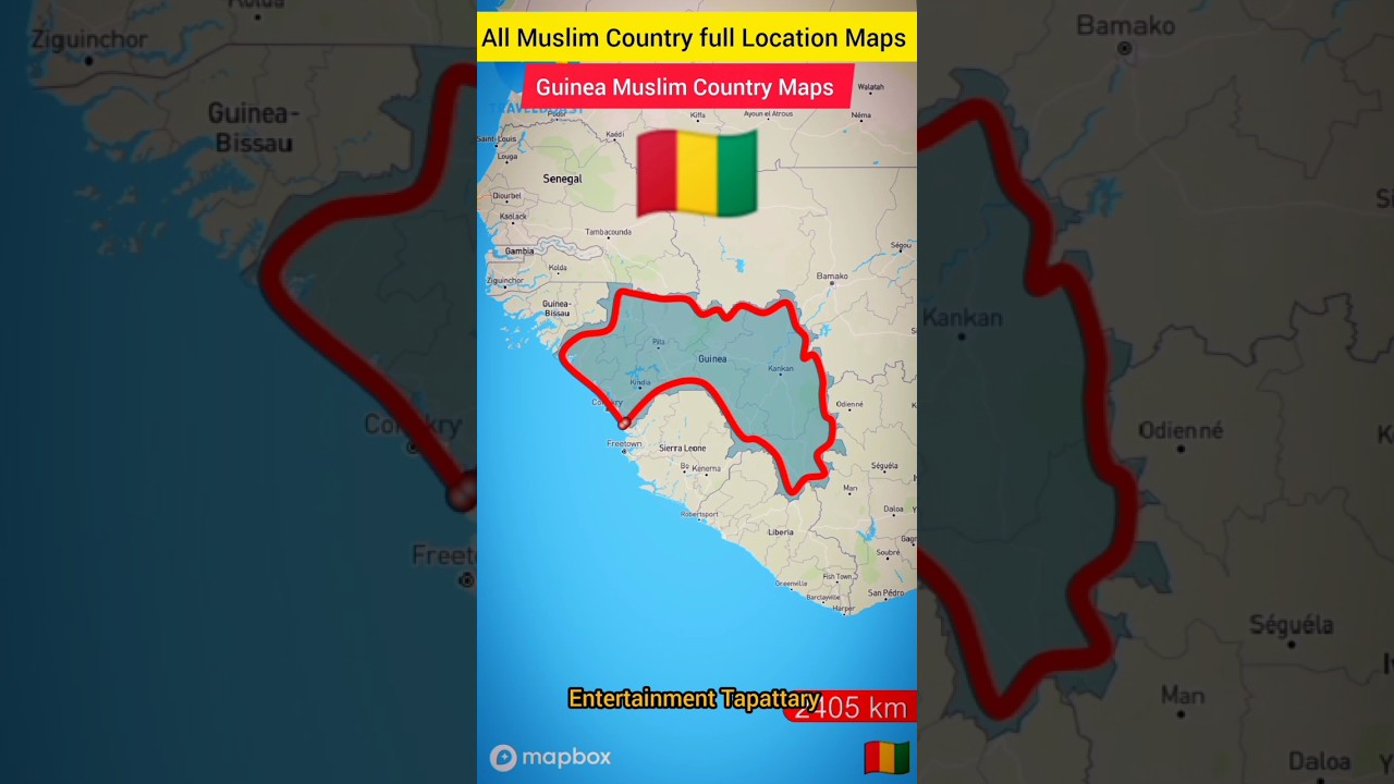 Guinea Muslim Country Maps 🇬🇳 #short #guinea  #muslim #maps #islam #viral #location