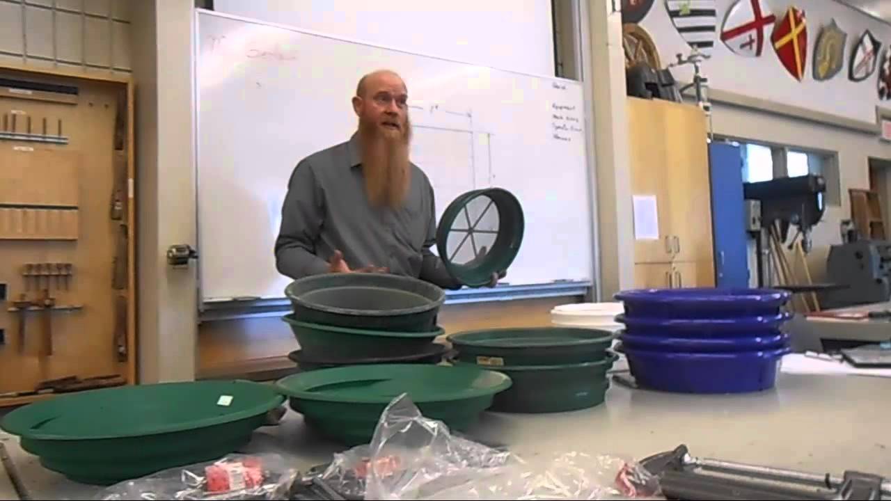 Gold mining course, Classifier mesh sizes