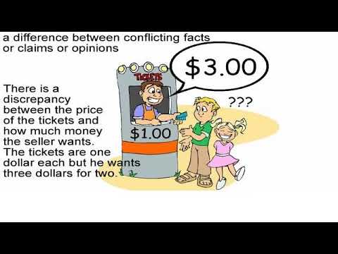 discrepancy meaning | Vocabulary for Kids | Children's Dictionary | Learn English Vocabulary