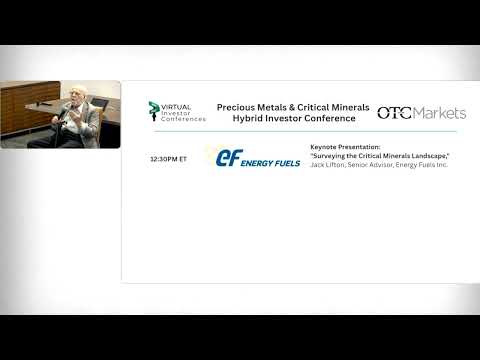Keynote Presentation: “Surveying the Critical Minerals Landscape”
