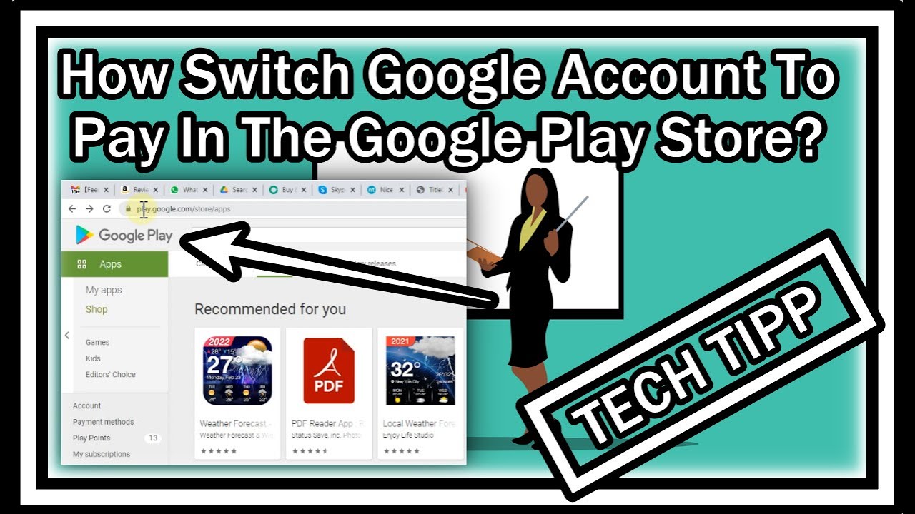 How To Switch My Google Account To Make In-App Purchases (Android Phone In The Google Play Store)?