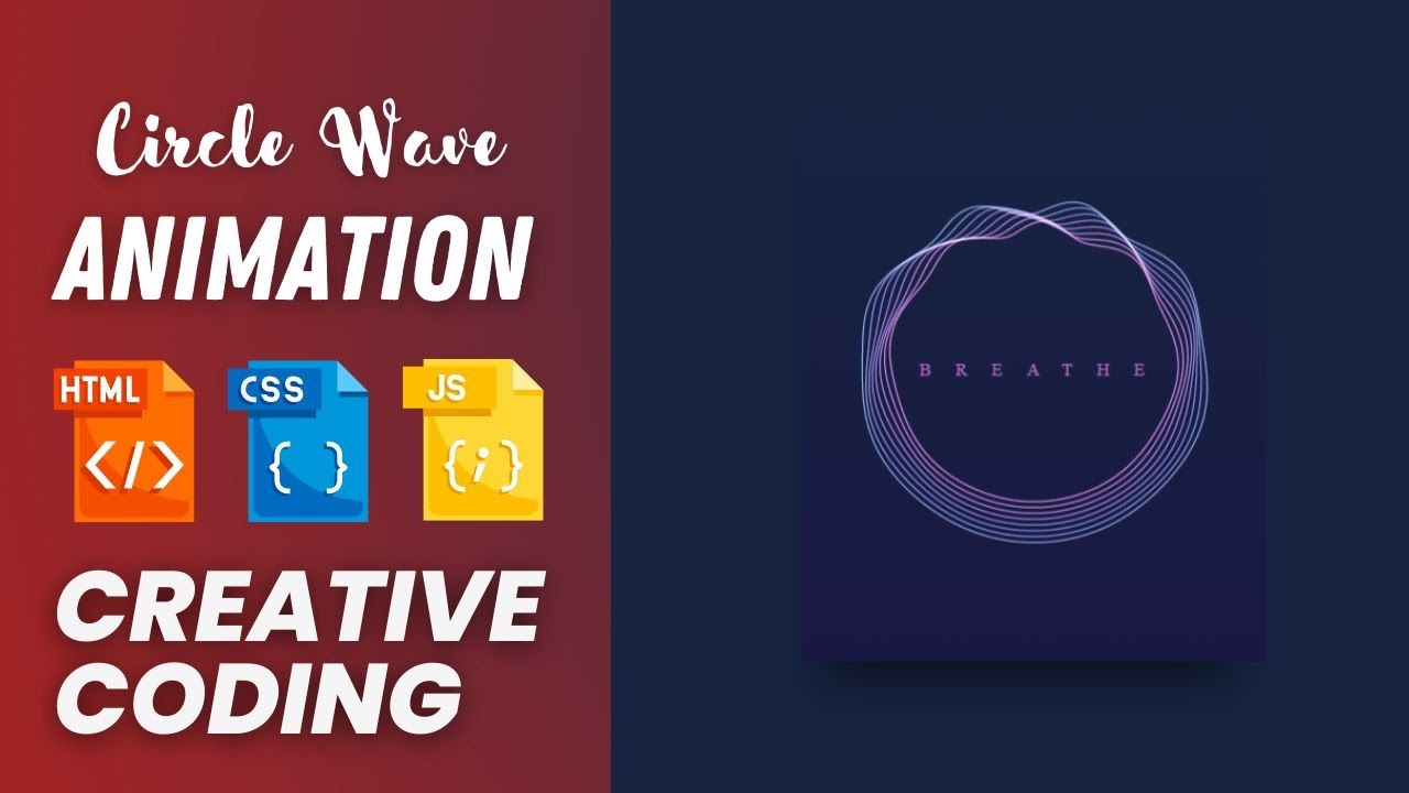 Circle Wave Animation | Create Wave Animation Using CSS HTML JavaScript | Learn Creative Coding