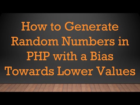 How to Generate Random Numbers in PHP with a Bias Towards Lower Values