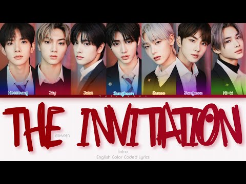 ENHYPEN (엔하이픈) Intro : The Invitation Color Coded Lyrics (Eng)