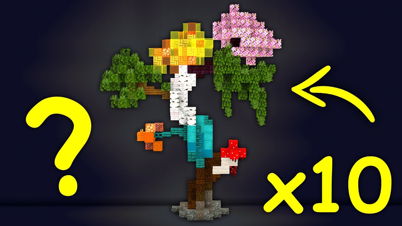 10 Builders vs. 10 Minecraft Custom Trees