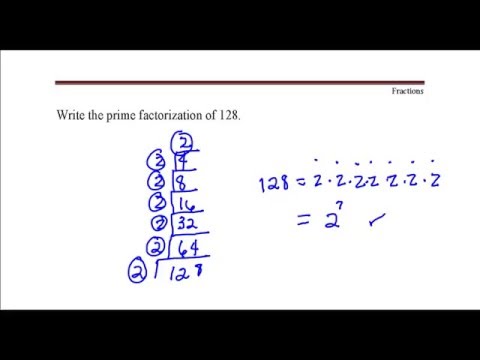 Write the Prime Factorization of 128 - Youtube