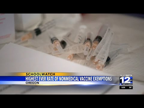 Oregon sees highest ever rates of nonmedical vaccine exemptions