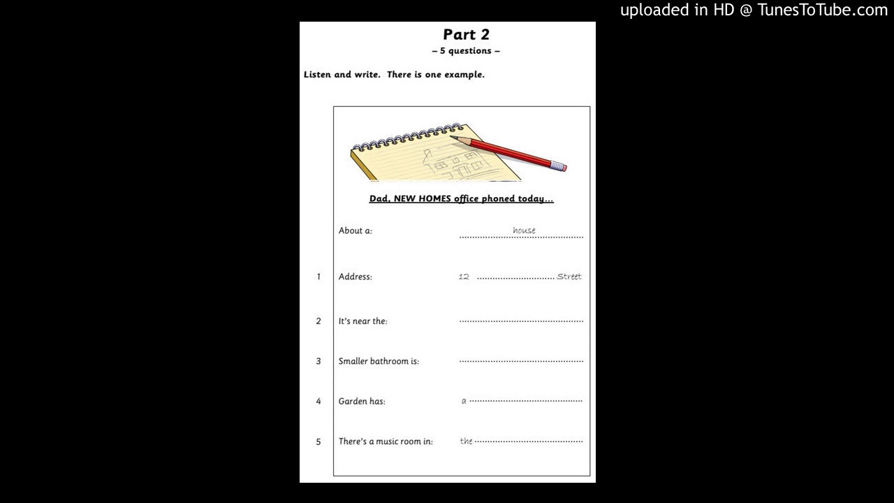 Flyers Cambridge Exam: Listening part 2