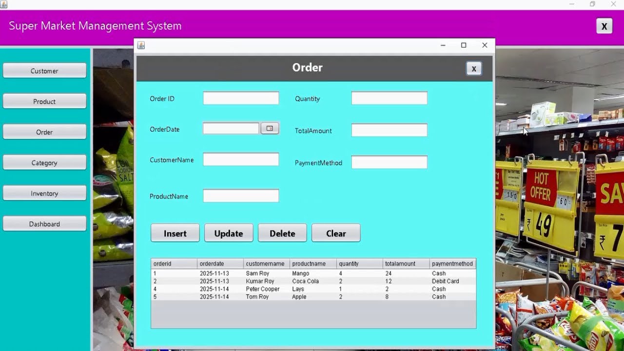 Java Full Project(Supermarket Management System) with Source Code