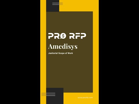 Amedisys Janitorial Scope of Work