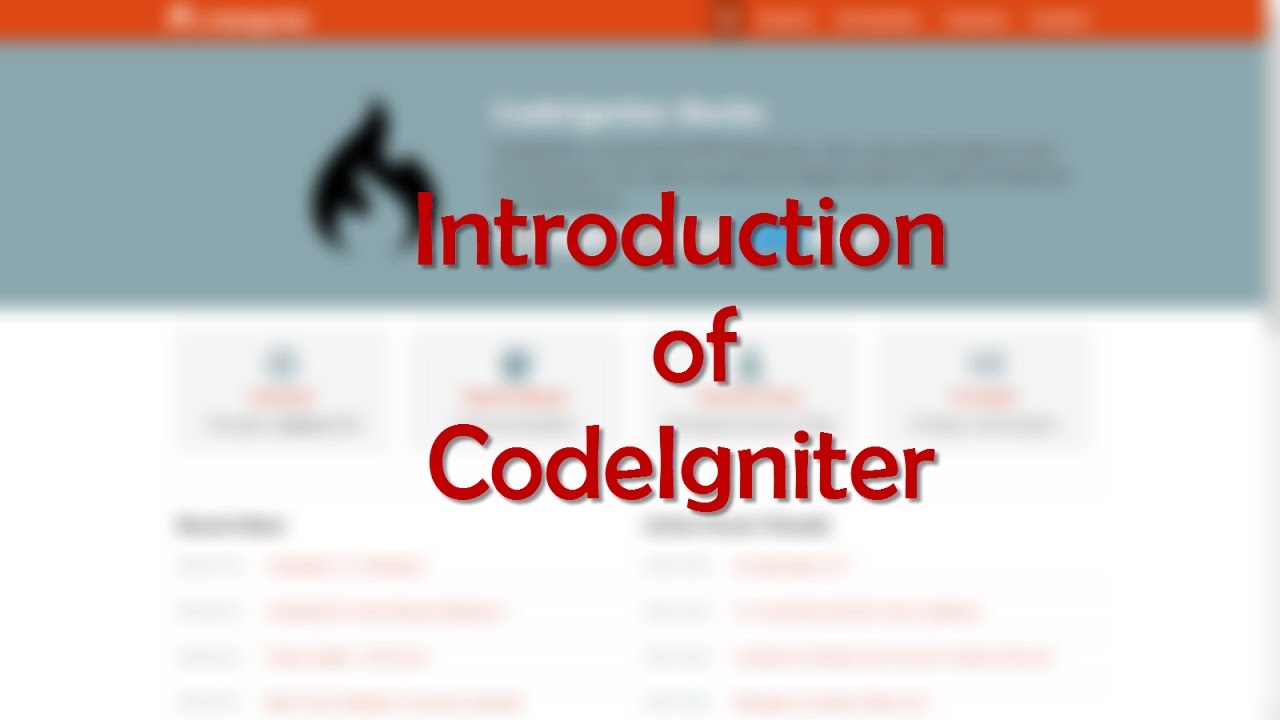 CodeIgniter programming video tutorials - introduction
