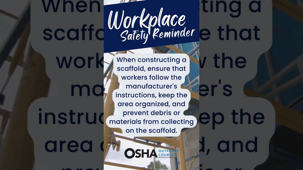 Follow Manufacturer's Instructions | Workplace Safety Reminder  #scaffoldsafety #scaffold
