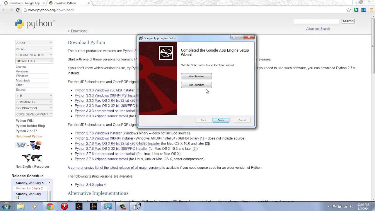Install App Engine Python SDK on Windows