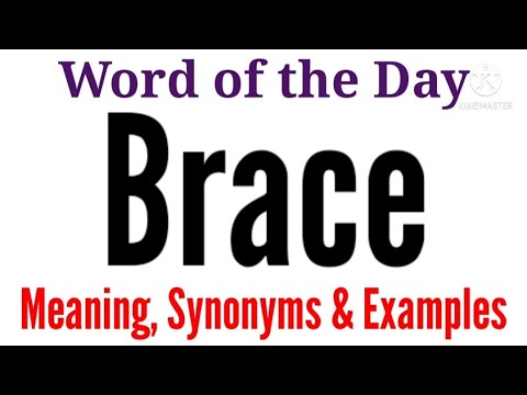 Brace Meaning in English and Hindi | Brace Synonyms and Antonyms | Brace in Sentences | Brace Means