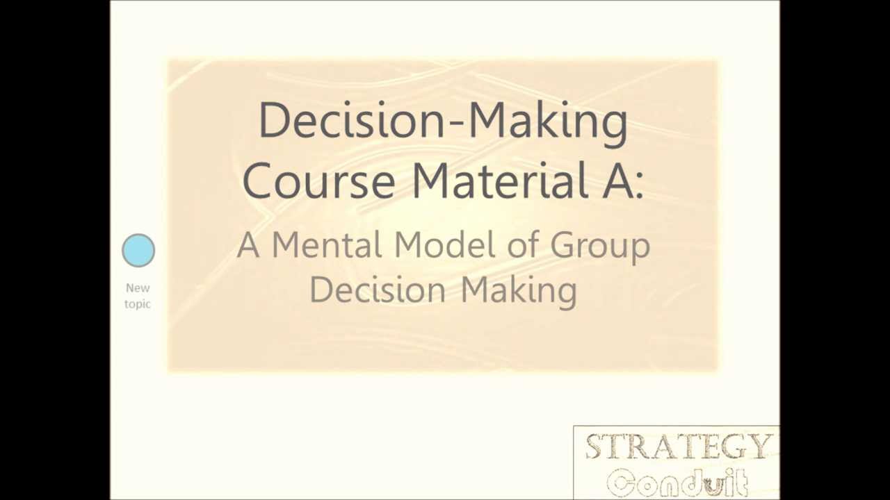 Team Decision Making Course   Material A