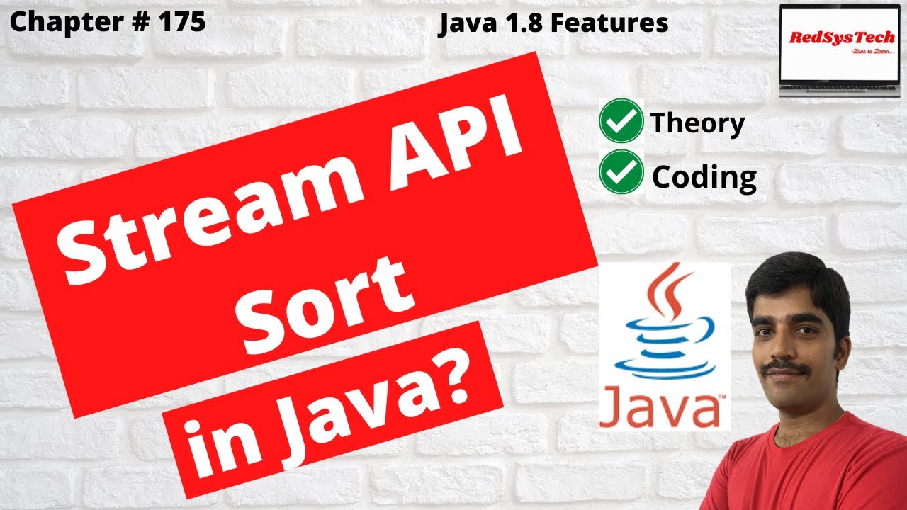 # 175 Java stream sort | Java 8 Stream - How to Sort a List using lambda | Stream |java 8|RedSysTech