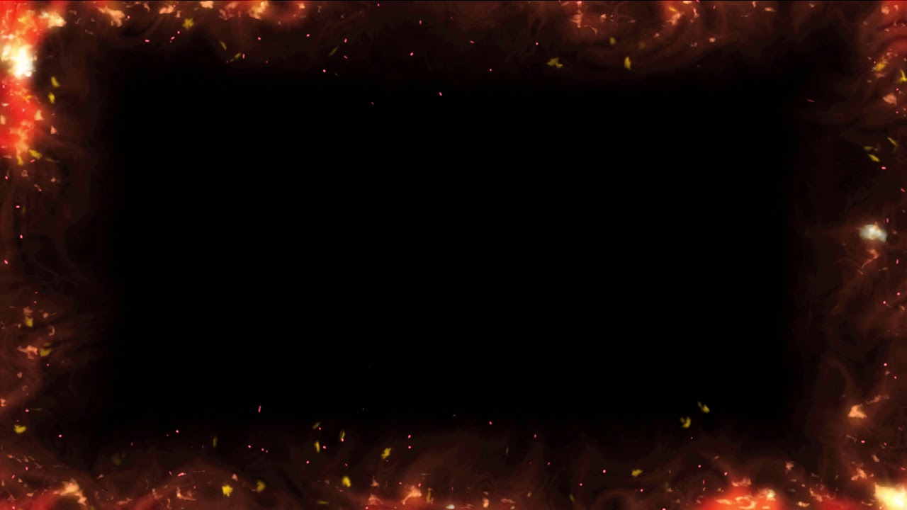4K Flames Frame - Composite Border Matte Effect #AAVFX