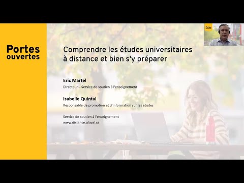 Conférence Comprendre les études universitaires à distance et bien s’y préparer