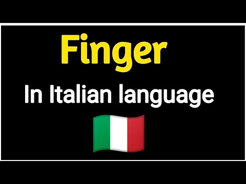 Finger Meaning In Italian language || Significato di dito nella lingua italian ||