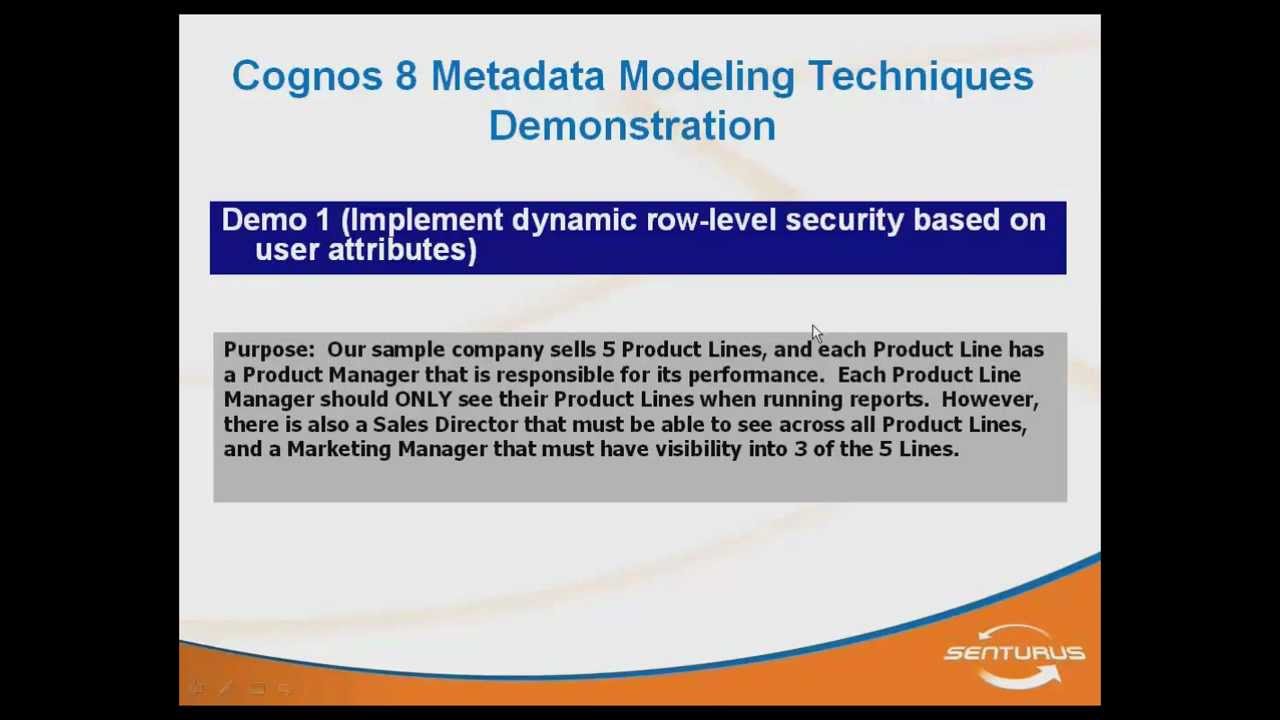 Cognos Framework Manager: Parameter Mapping
